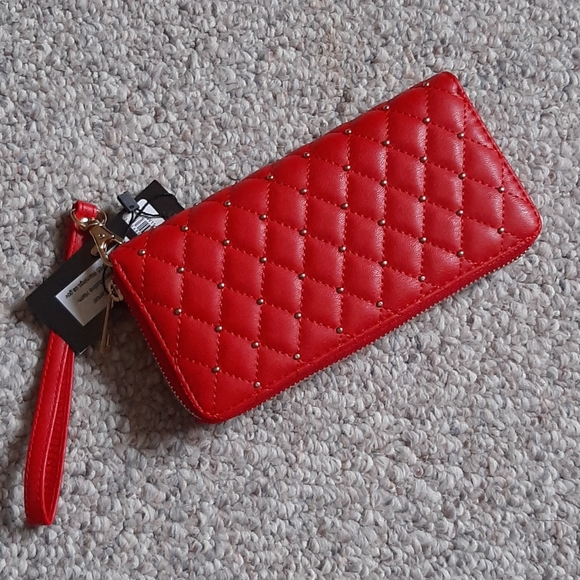 Alexix Bendel | Bags | New Alexis Bendel Studded Faux Leather Wallet ...
